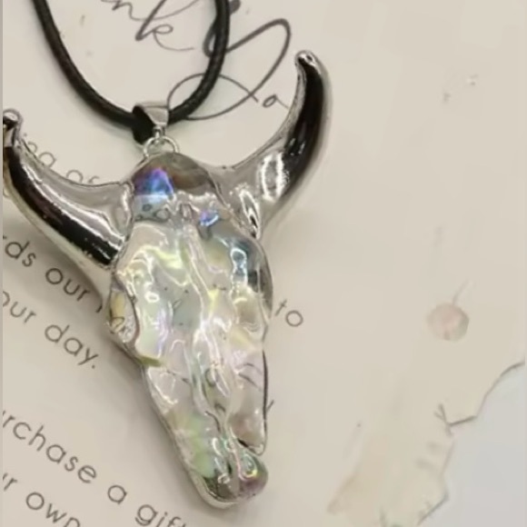 Jewelry | Crystal Bull Horned Gothic Skull Cow Heifer Longhorn Western ...